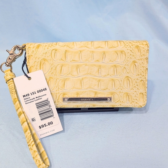 Brahmin | Bags | Nwt Brahmin Debra Wristlet Wallet In Lemonade | Poshmark